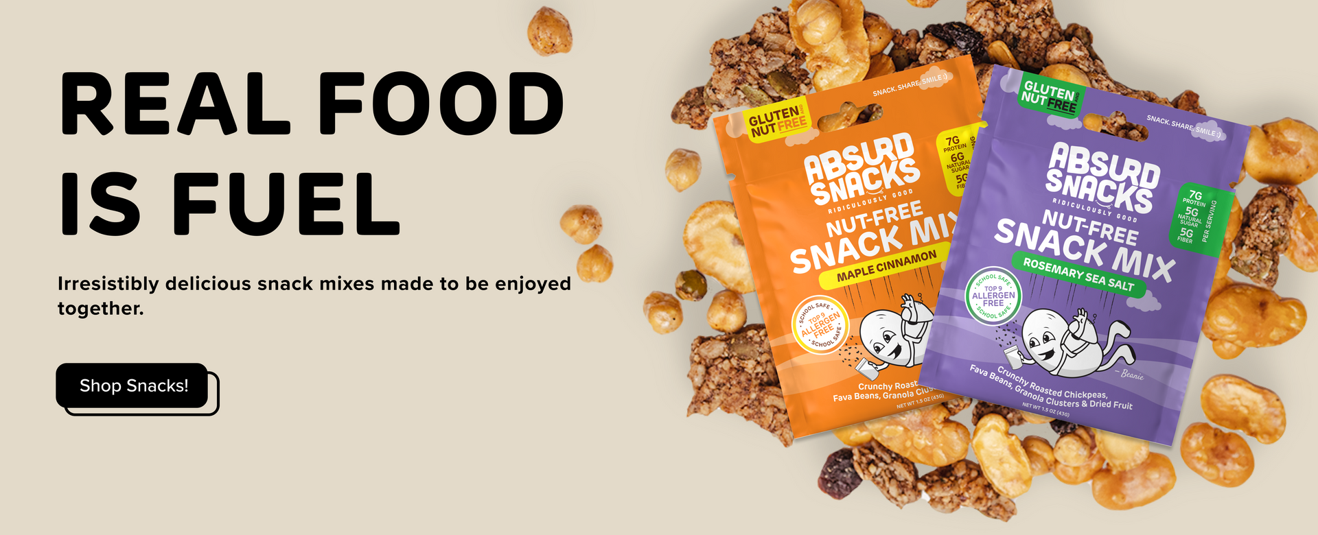 Real Food Fuels. More Protein, Less Sugar. Nut, Gluten, Allergy-Free ...